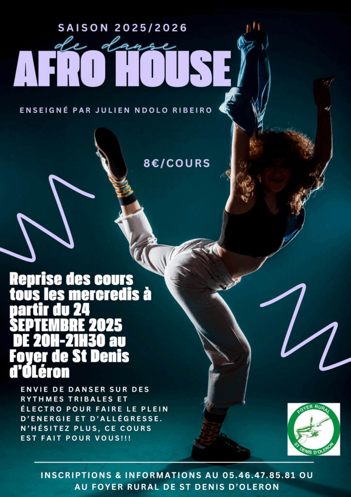 Reprise des cours danse Afro-House dès le mercredi 24 Septembre 2025 de ...